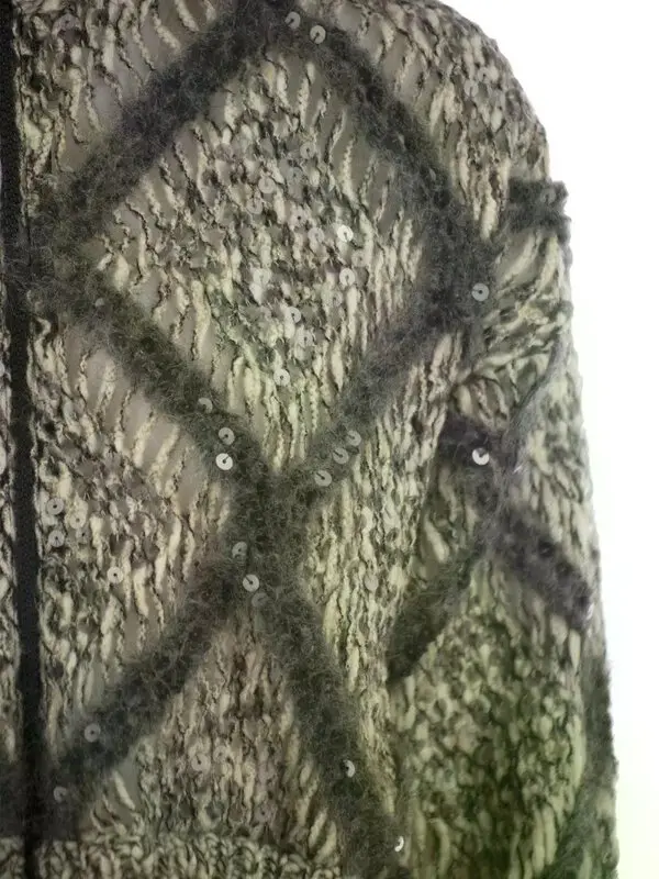 Brunello Cucinelli Diamond-pattern Zip-up Cardigan