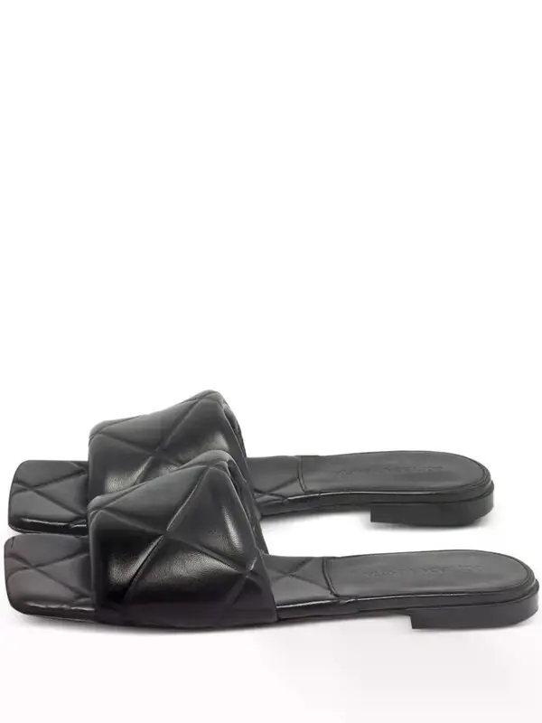 Bottega Veneta Intrecciato Weave Slides - Black