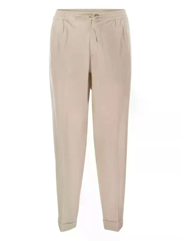 Fedeli Pleated Straight-leg Trousers - Neutrals