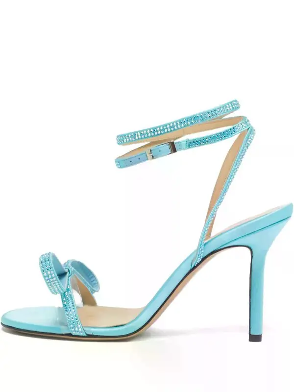 Mach & Mach Bow Crystal Sandals