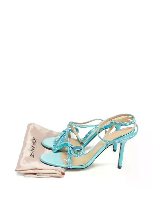 Mach & Mach Bow Crystal Sandals