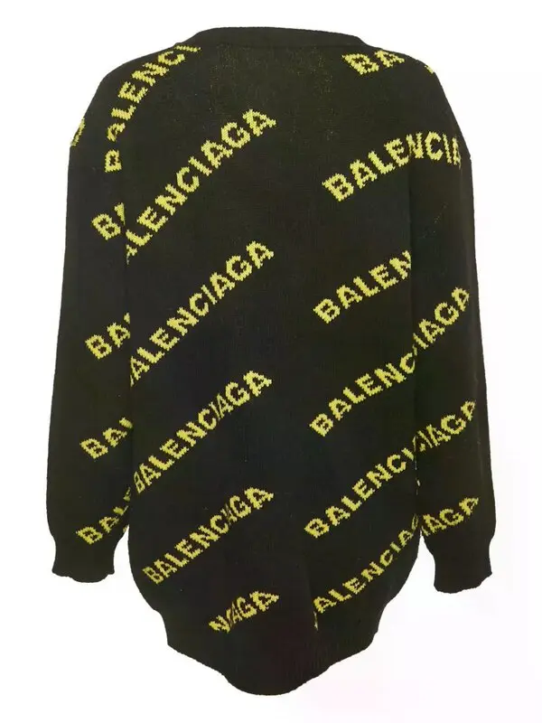 Balenciaga Buttoned Knit Top - Black