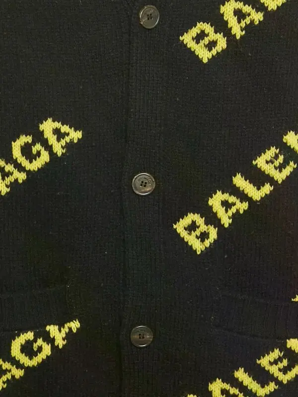 Balenciaga Buttoned Knit Top - Black