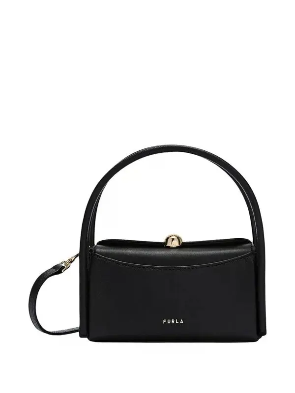 Furla Mini Nicole Calf Leather Tote Bag - Black