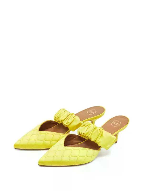 MALONE SOULIERS Quilted Kitten Heel Mules