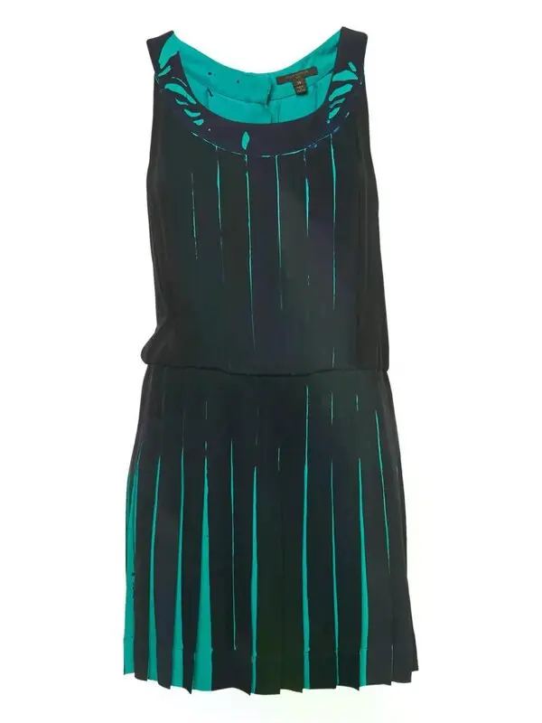 LOUIS VUITTON Pleated Silk Mini Dress
