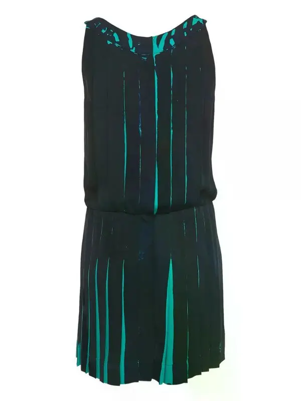 LOUIS VUITTON Pleated Silk Mini Dress