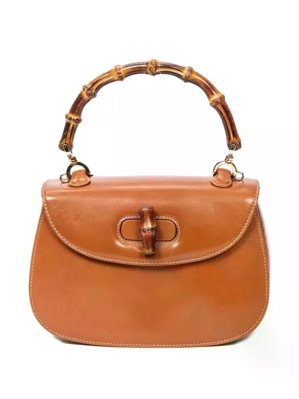 Gucci 1990s Bamboo-handle Leather Bag - Brown