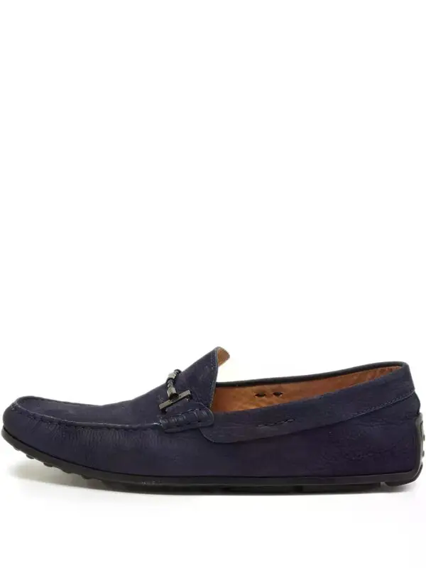 TOD'S Logo-detail Suede Loafers - Blue