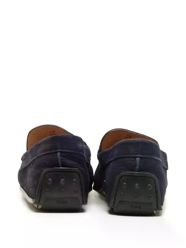 TOD'S Logo-detail Suede Loafers - Blue