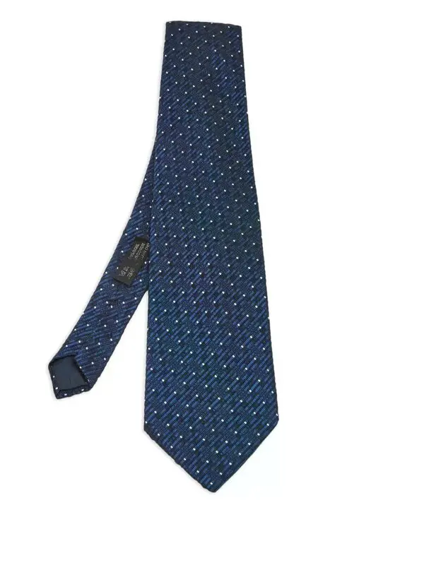 LANVIN Patterned Silk Necktie - Blue
