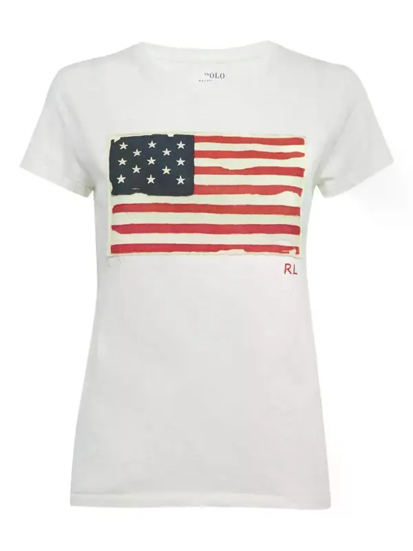Polo Ralph Lauren Flag Applique T-shirt - White