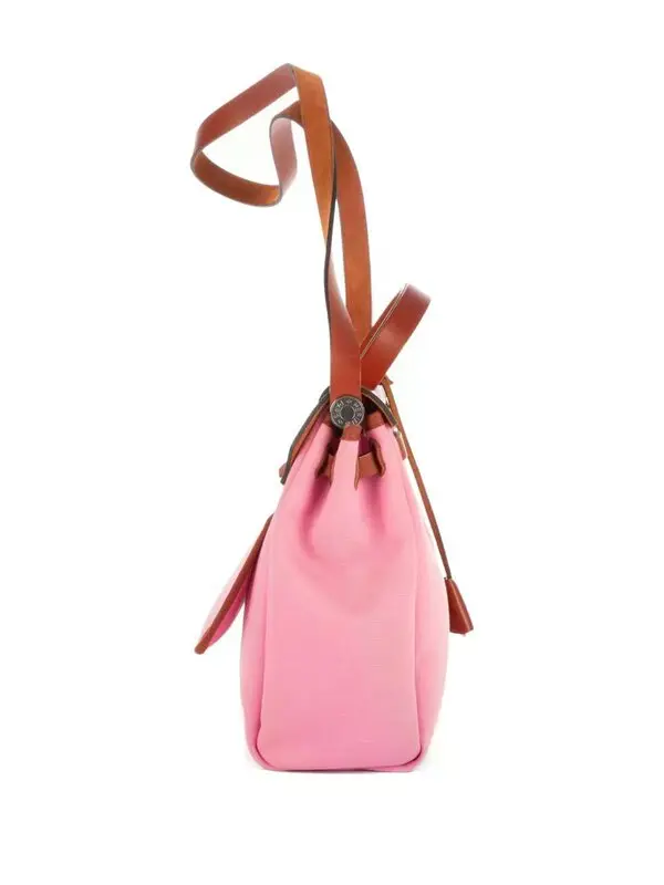 Hermès 2000s Leather-trimmed Shoulder Bag - Pink