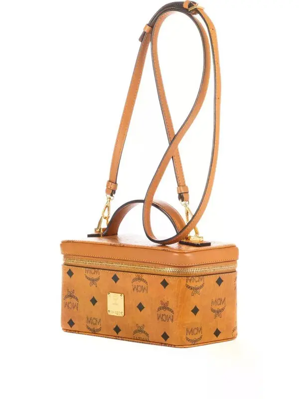 Mcm Logo Print Top Handle Bag
