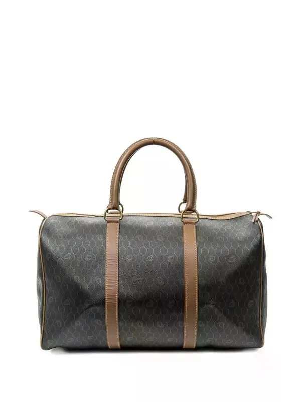 Dior Boston Honeycomb-pattern Luggage - Brown