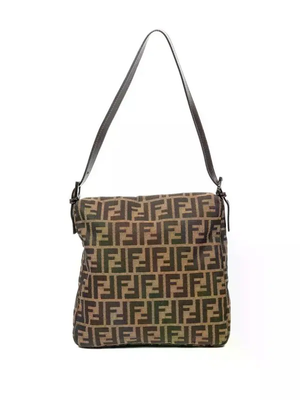 Fendi Ff-pattern Flap Shoulder Bag - Brown