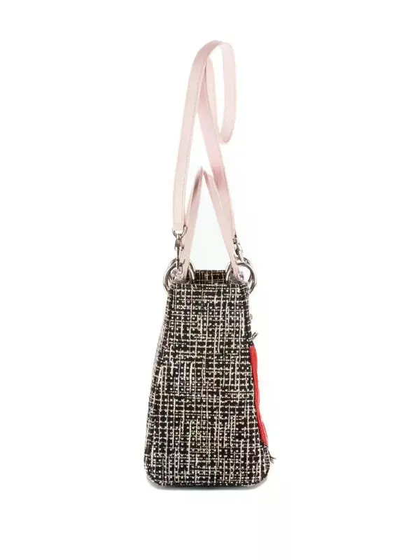Dior Lady Patchwork Love Tote Bag - Black