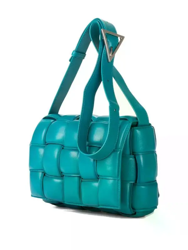 Bottega Veneta Padded Leather Shoulder Bag - Blue
