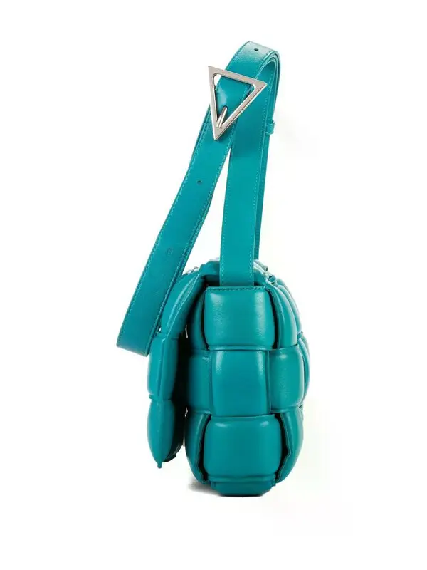 Bottega Veneta Padded Leather Shoulder Bag - Blue