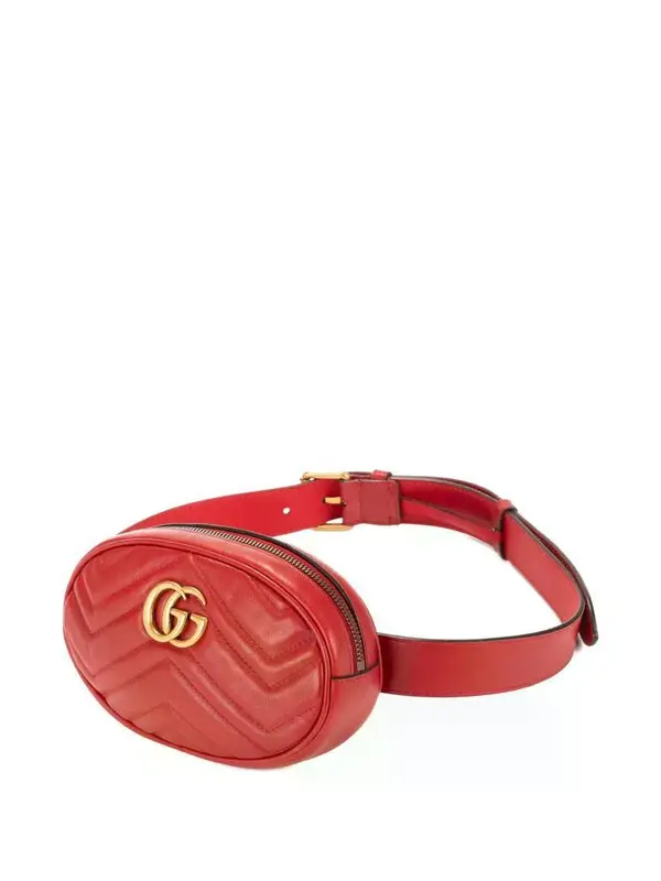 Gucci Gg Matelassé Belt Bag - Red