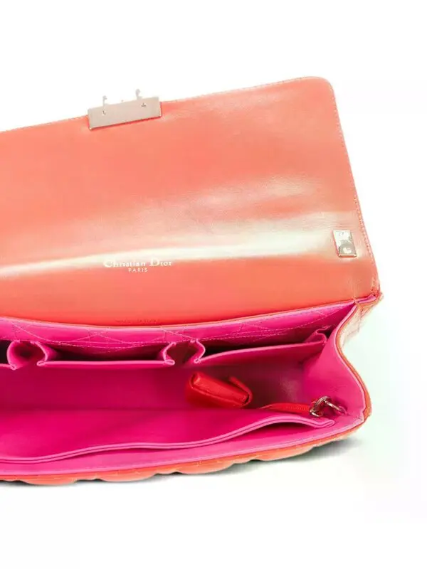 Dior 2010 Miss Quilted Leather Shoulder Bag - Pink