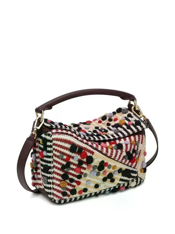 Loewe Small Puzzle Striped Tote Bag - Neutrals