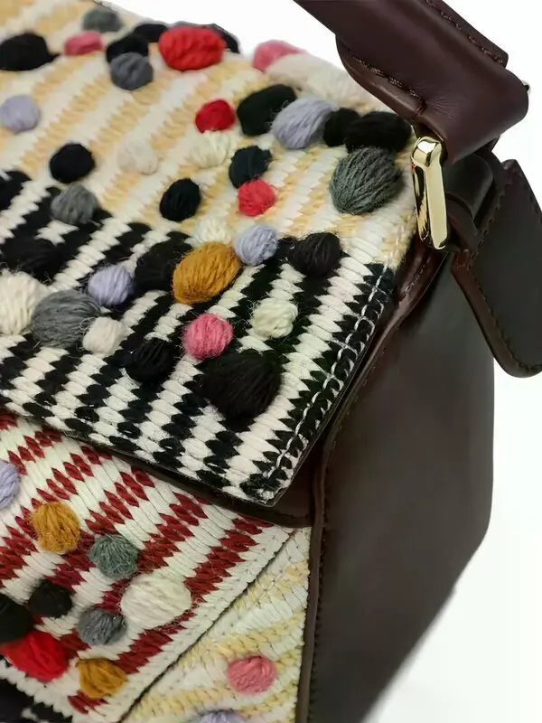 Loewe Small Puzzle Striped Tote Bag - Neutrals