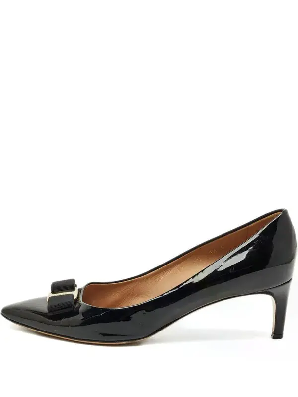 FERRAGAMO Vara Bow-detail Leather Pumps