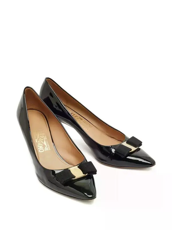 FERRAGAMO Vara Bow-detail Leather Pumps