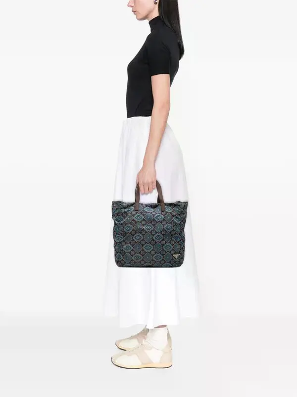 Prada Tessuto Stampato Tote Bag