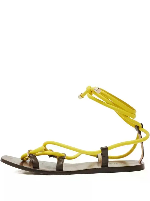 JIMMY CHOO Aziza Ankle-wrap Sandals - Yellow