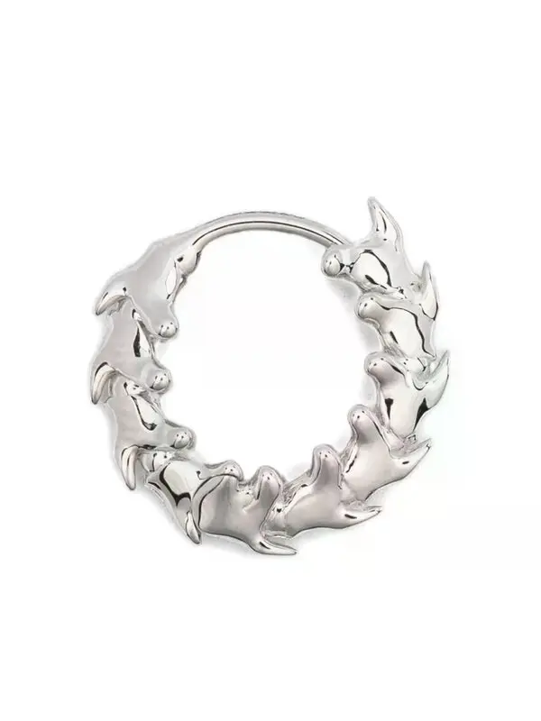SHAUN LEANE Serpent's Trace Mini Hoop Single Earring - Silver