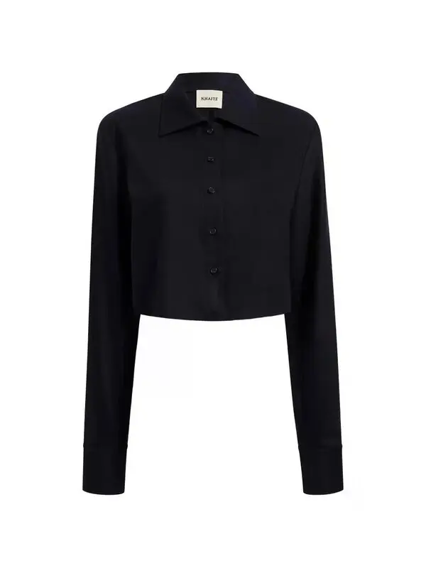 Khaite Cropped Blouse - Blue