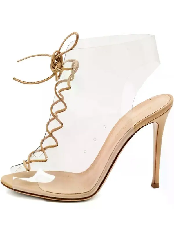 GIANVITO ROSSI Helmut Lace-up Sandals - Neutrals