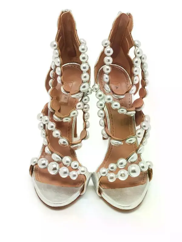 Alaïa Bombe Strappy Leather Sandals