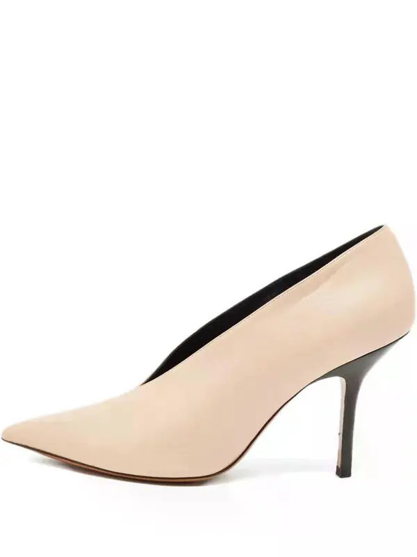 Celine Leather Pointed Pumps - Neutrals