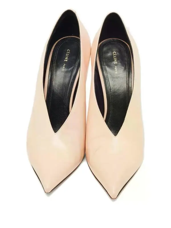 Celine Leather Pointed Pumps - Neutrals