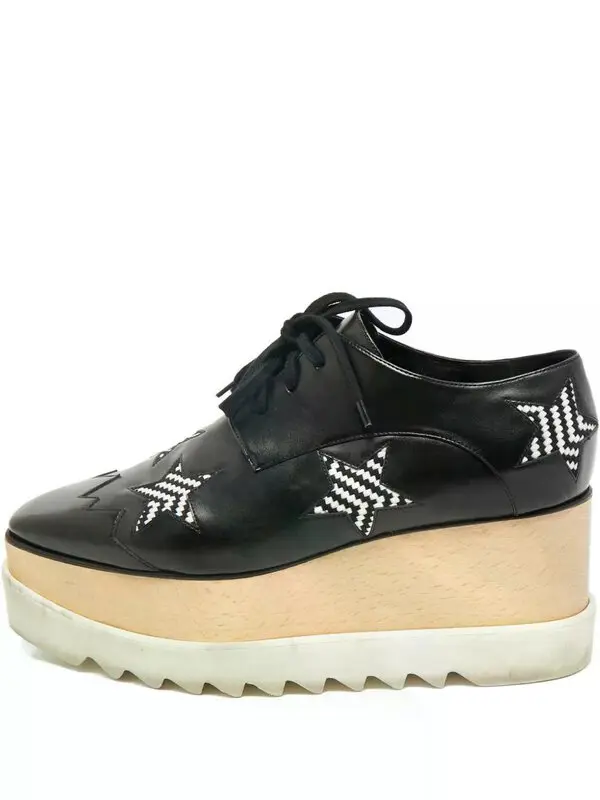 Stella McCartney Elyse Star Platform Derby Shoes - Black