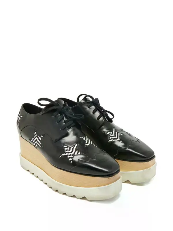 Stella McCartney Elyse Star Platform Derby Shoes - Black