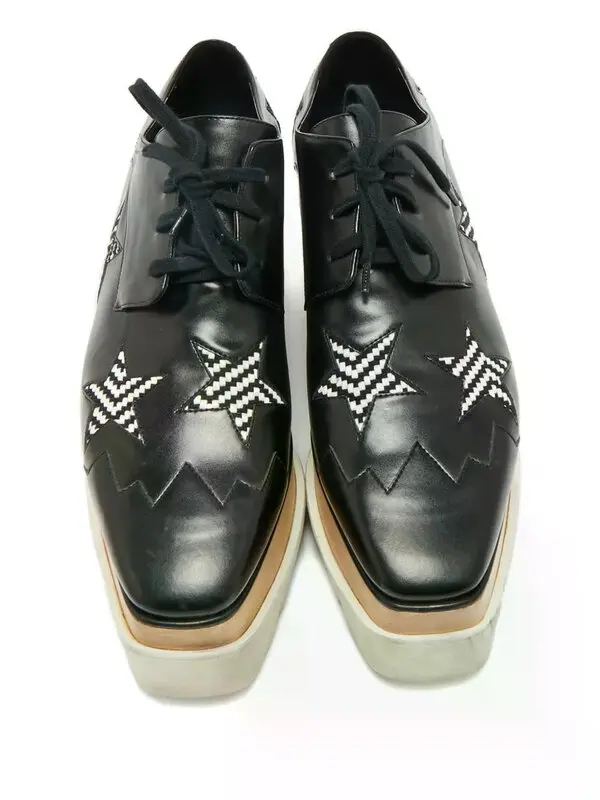 Stella McCartney Elyse Star Platform Derby Shoes - Black