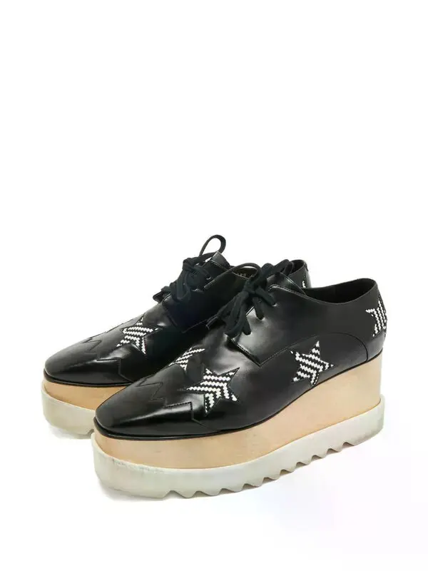 Stella McCartney Elyse Star Platform Derby Shoes - Black