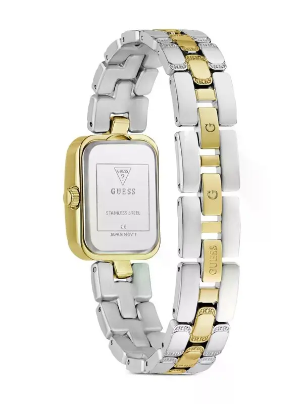 Guess Stainless Steel Crystal-encrusted Bezel Watch - Green