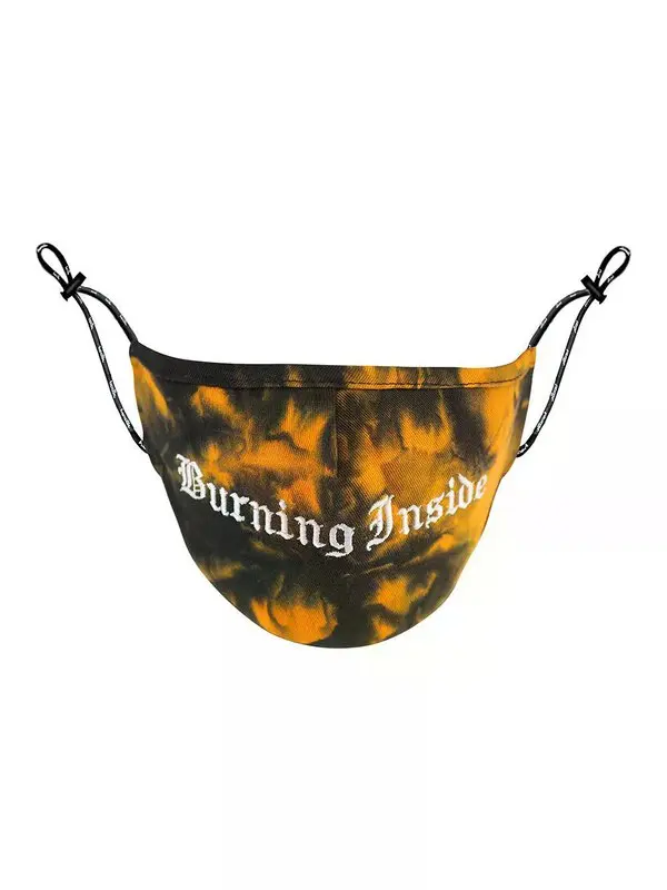 HACULLA. Bleached Print Face Mask - Orange