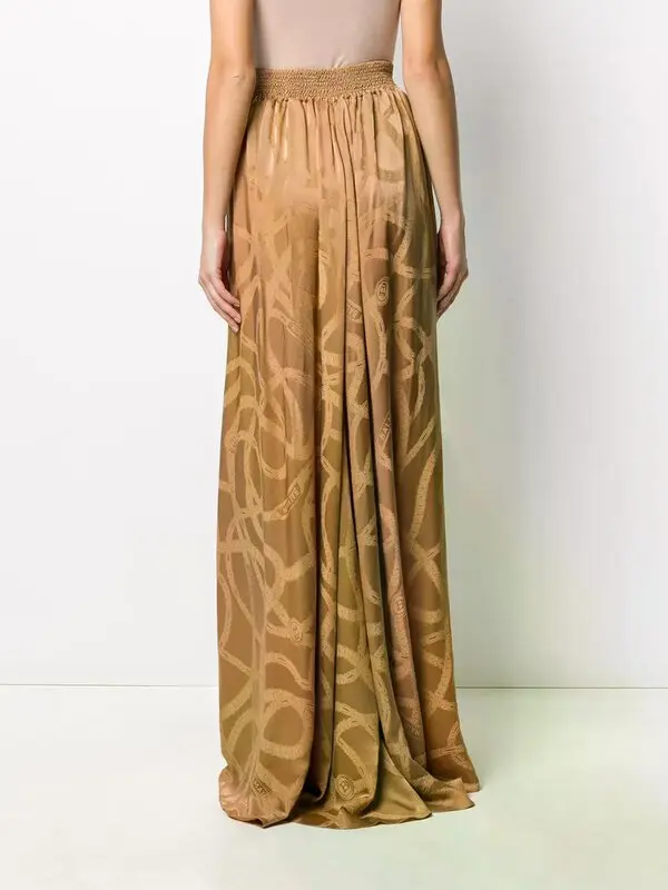 Balmain Chain Logo Jacquard Maxi Skirt
