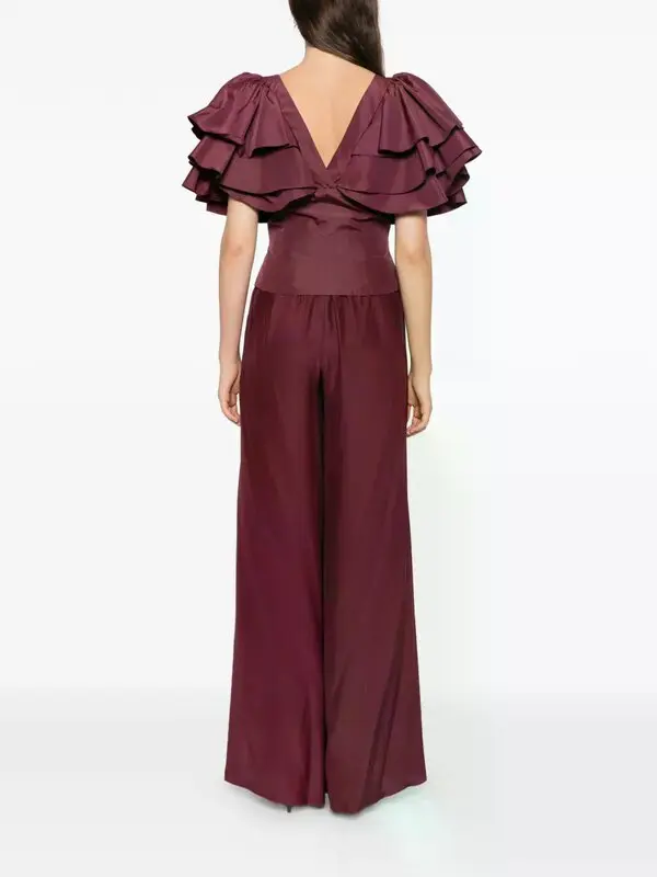 SAIID KOBEISY Ruffled Taffeta Jumpsuit