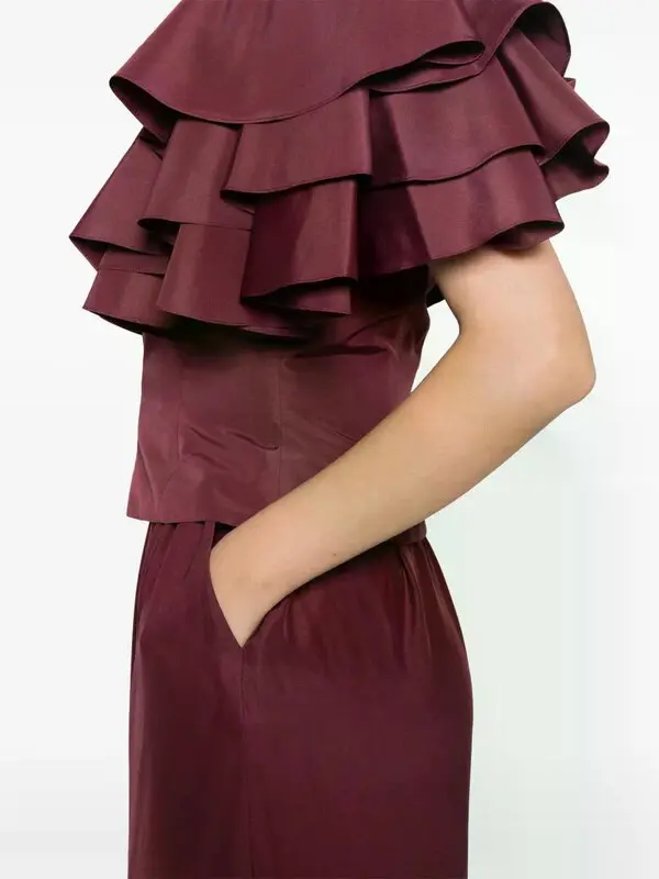 SAIID KOBEISY Ruffled Taffeta Jumpsuit