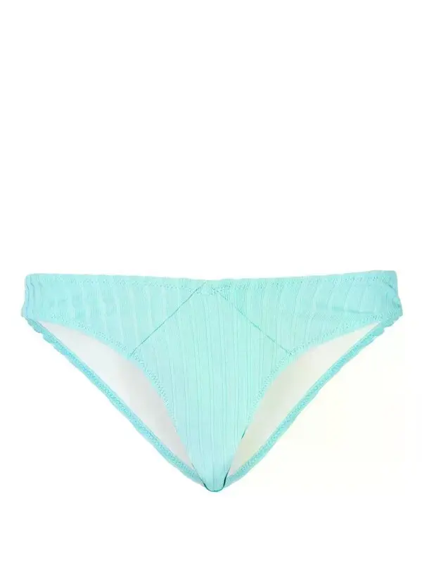 Solid & Striped The Alexia Ribbed Bikini Bottoms - Blue