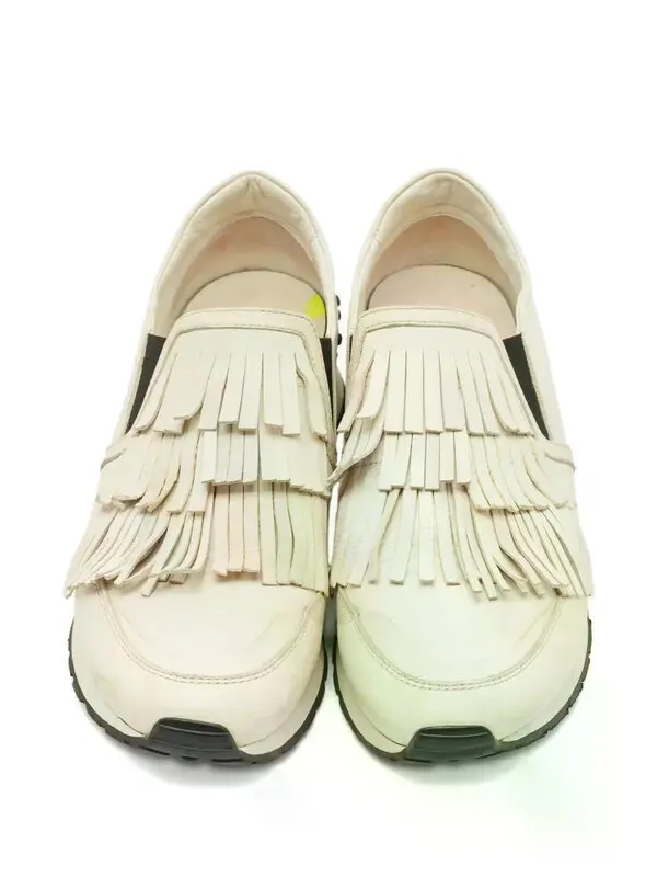 TOD'S Fringe Studded Slip-on Sneakers - Neutrals