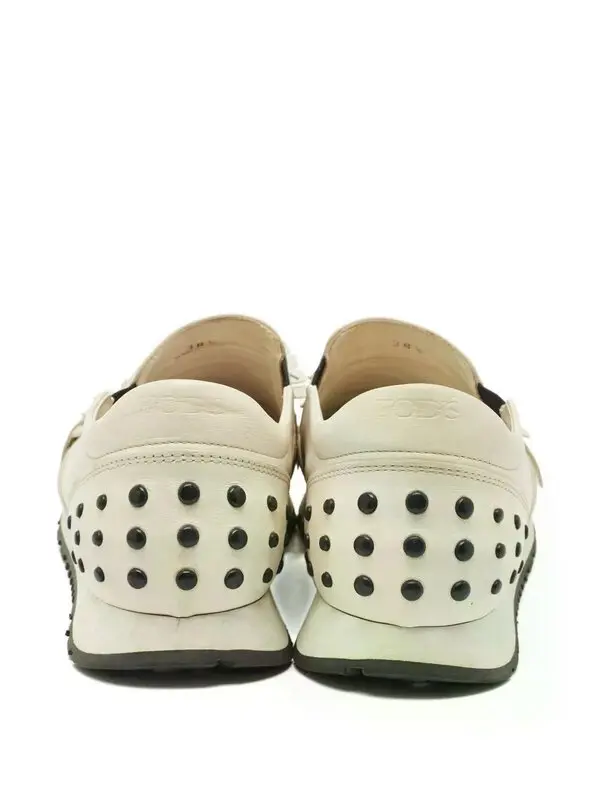TOD'S Fringe Studded Slip-on Sneakers - Neutrals
