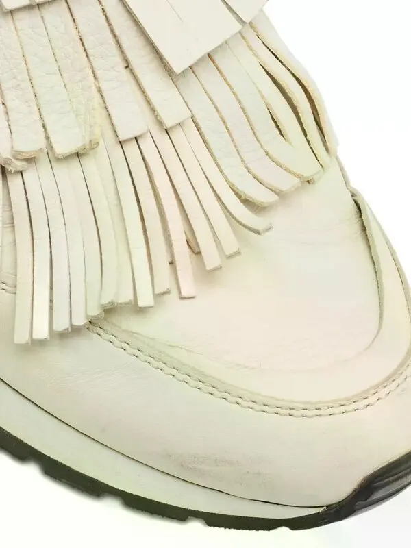 TOD'S Fringe Studded Slip-on Sneakers - Neutrals